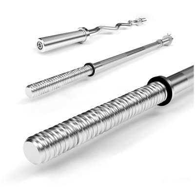 Wholesale Dumbbell Barbell Bar Steel Threaded Barbell Bar