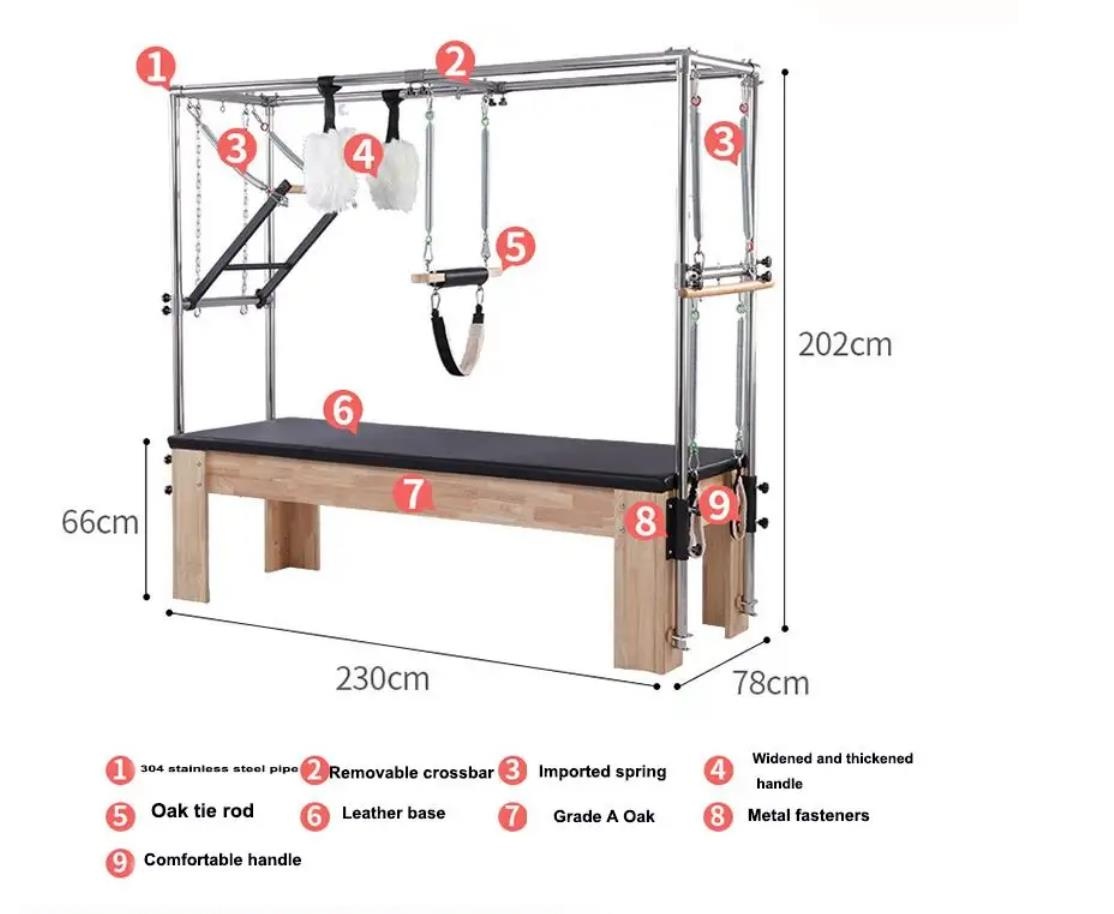 wood full Trapeze Pilates Reformers